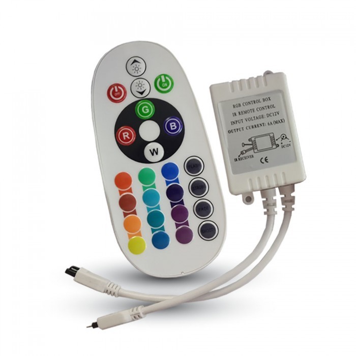 Controlador infrarrojo con control remoto 24 botones - PlusLED
